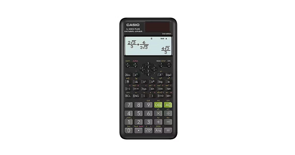 Casio FX-85ES PLUS-2 Scientific calculator, Black (FX-85ESPLUS-2)