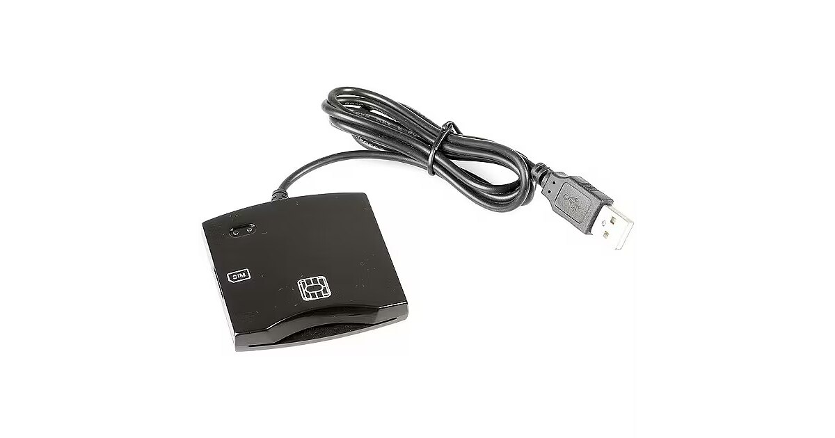 Dni electronico ID Card Reader PC / SC / CCID ISO7816 USB (+SIM) Black ...