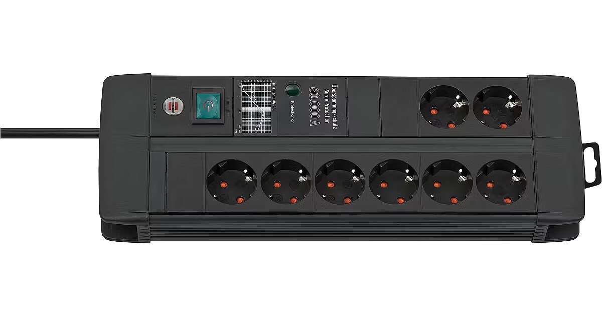 Brennenstuhl Premium-Line Power Strip 8-way with overvoltage protection ...