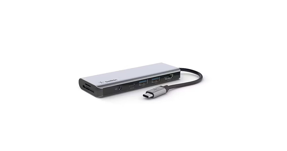 Belkin USB-C 7-in-1 Multiport Hub Adapter (AVC009BTSGY)