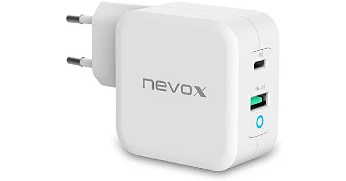 Nevox 65W USB - C Power Delivery (PD) + Q3.0, charger (white) (1889)