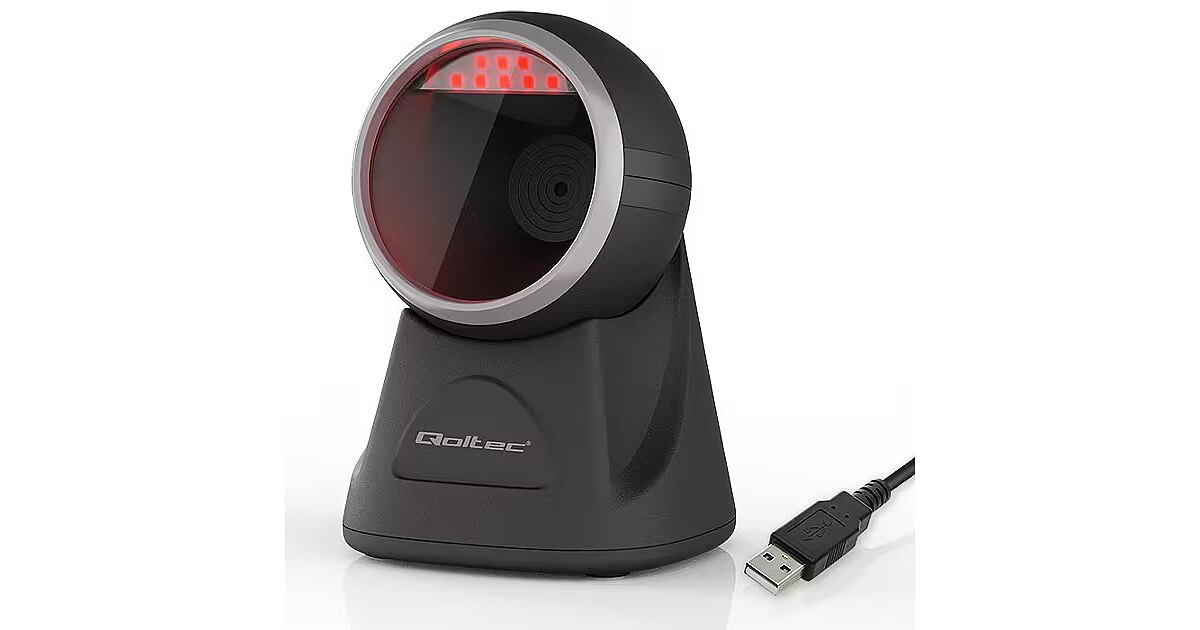Qoltec 1D,2D barcode and QR code scanner,stationary (50879)
