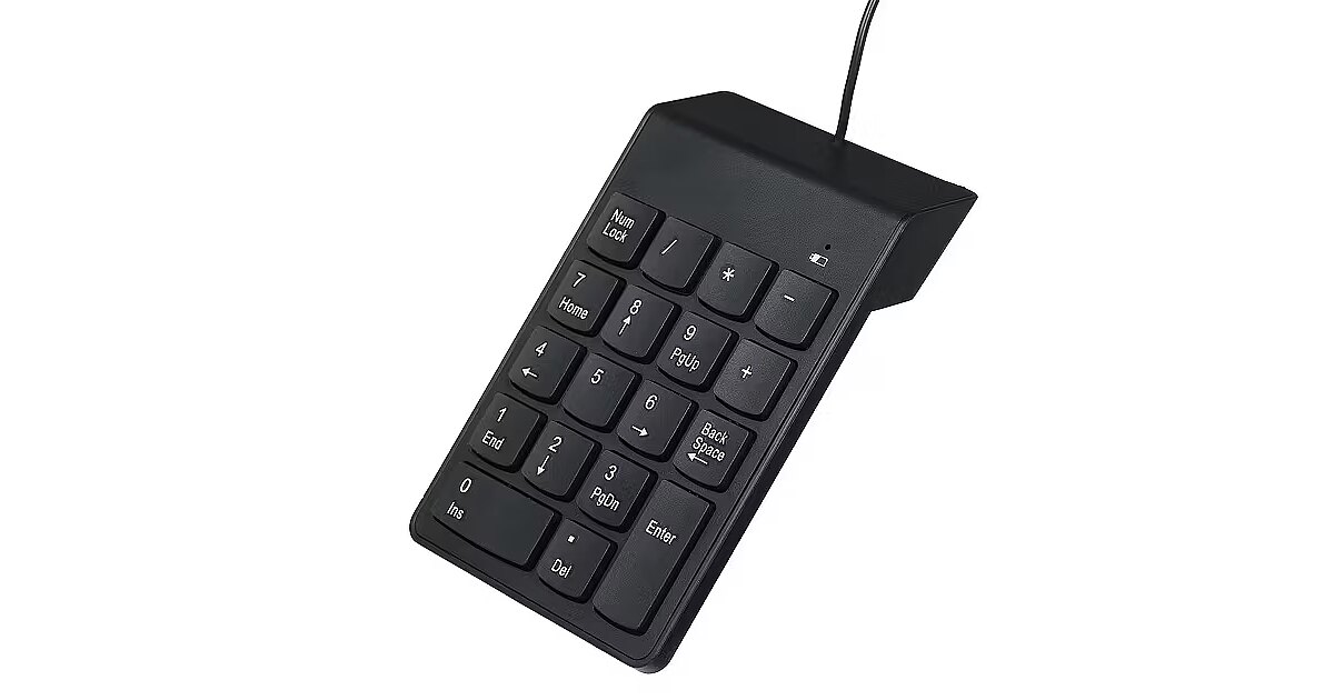 Gembird USB numeric keypad Black slim (KPD-U-02)