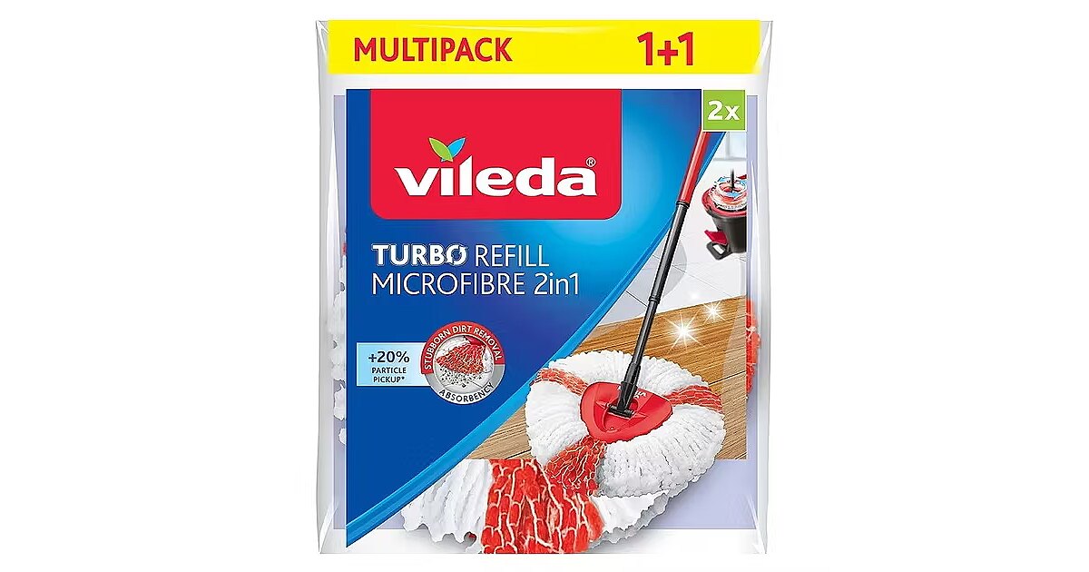 Vileda TURBO 2in1 rotary mop insert, 2 pieces (166142)