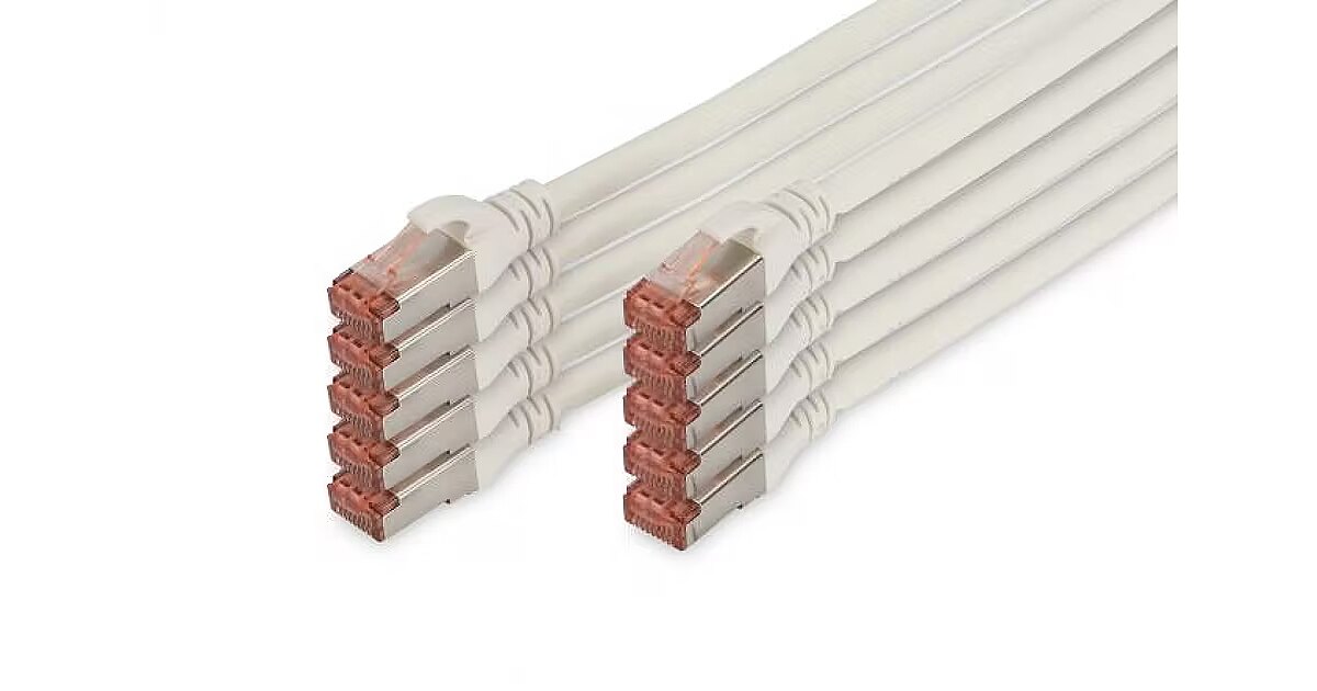 Digitus CAT 6, S/FTP, 0.5m (10pack) (DK-1644-005-WH-10)