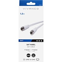 Vivanco cable SAT F 1.5m (VVSAT15MMW)