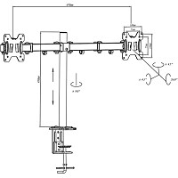 ART Dual desk mount, 13-27" (RAMM L-02A)
