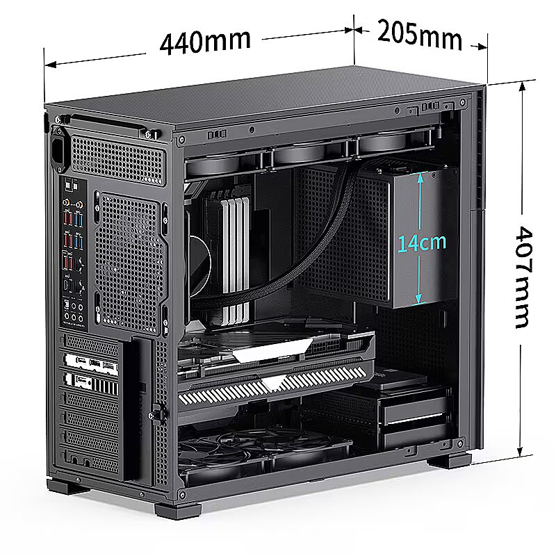 Jonsbo D41 Screen, Tempered Glass, Black (D41 STD BLACK SC)