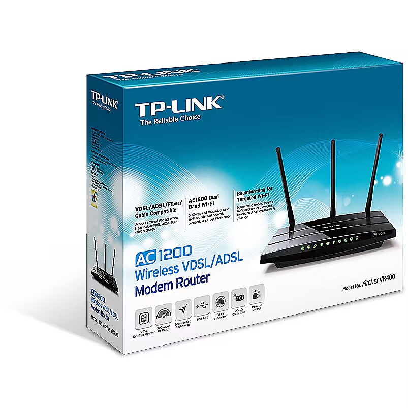 TP-LINK Archer VR400, Wireless VDSL/ADSL Modem Router (Archer VR400)