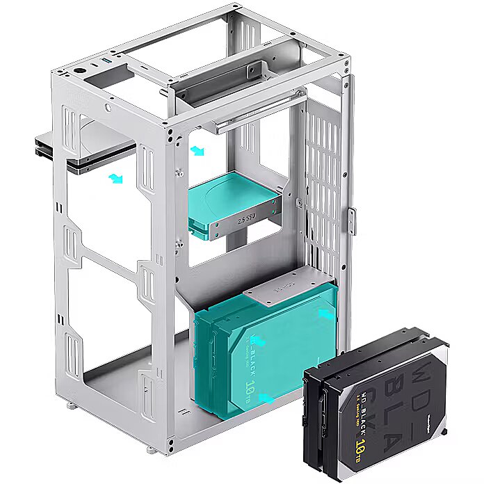 Jonsbo VR3 Mini, White, GEN4 Riser (Jonsbo VR3 White)