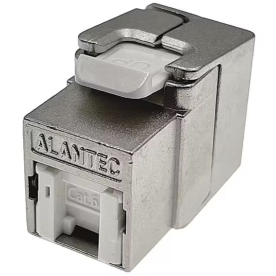 Alantec RJ45 cat.6 PoE+ STP keystone module (MB004-1)