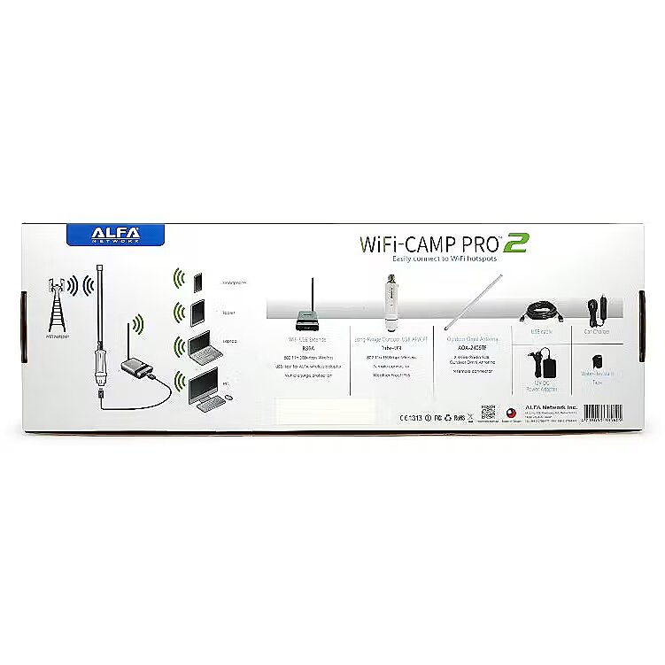 Alfa WiFi Camp-Pro 2 - Long-Range Wi-Fi 802.11b/g/n Extender (WiFiCamp ...