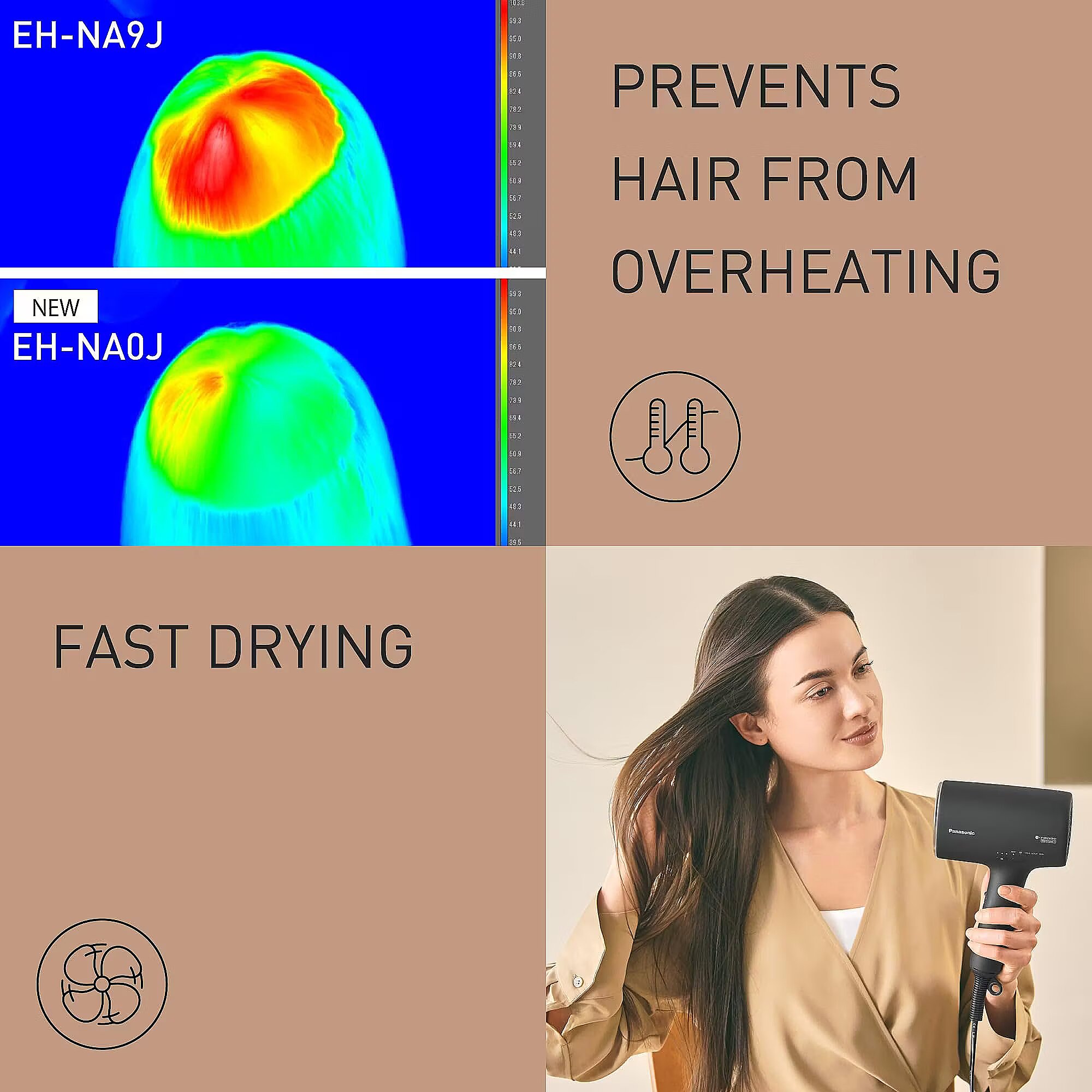 Panasonic Nanoe EHNA0JN825, Black (EH-NA0J-N825)