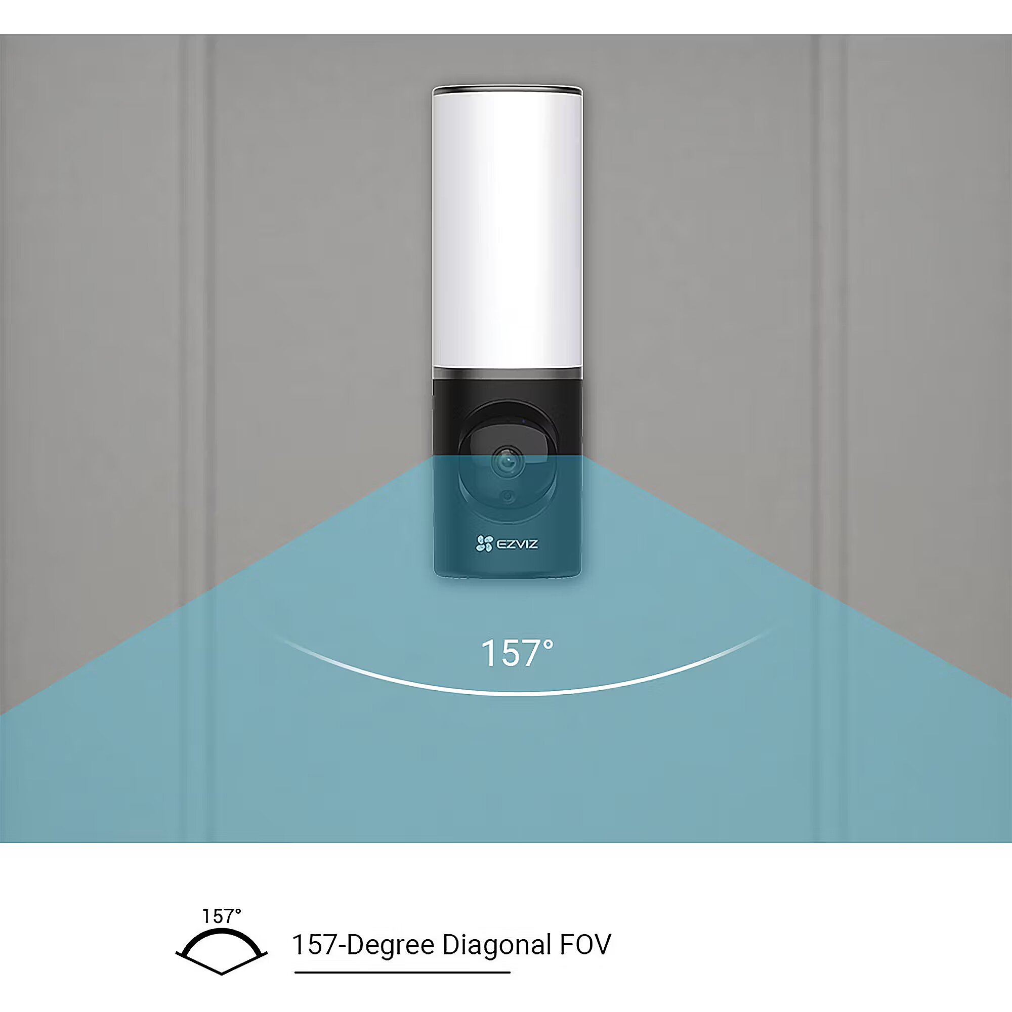 EZVIZ Wall-Light Camera, 1440p, 4MP, 2.8mm, App, Black & White ...