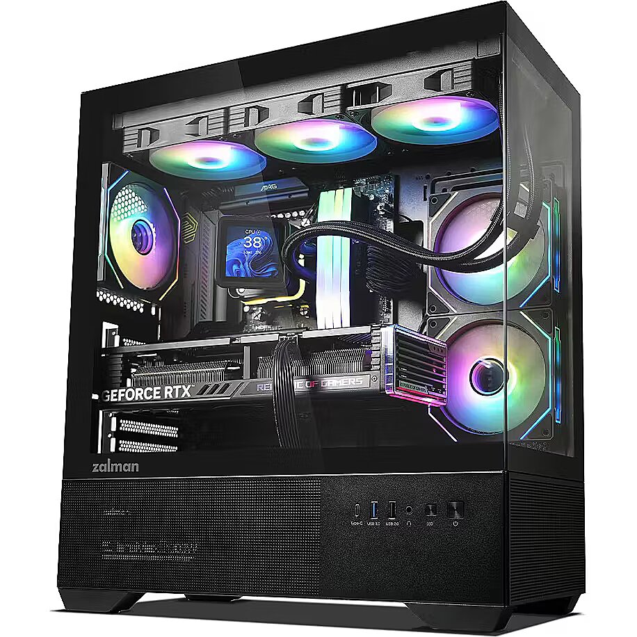 Zalman CHRONIX V2, Tempered Glass, Black (CHRONIX V2 Black)