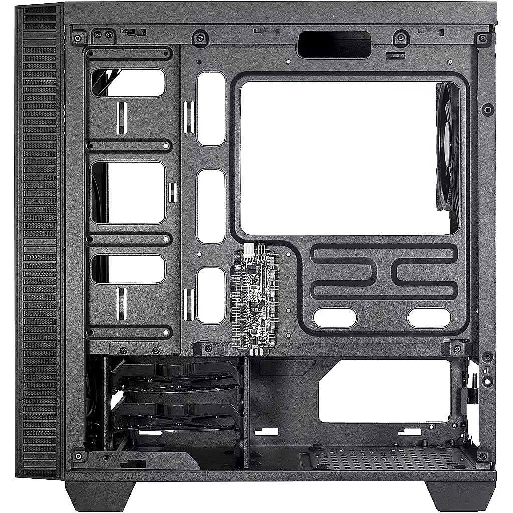 Inter-Tech X-608 INFINITY MICRO, RGB, Tempered Glass, Black (88881315)