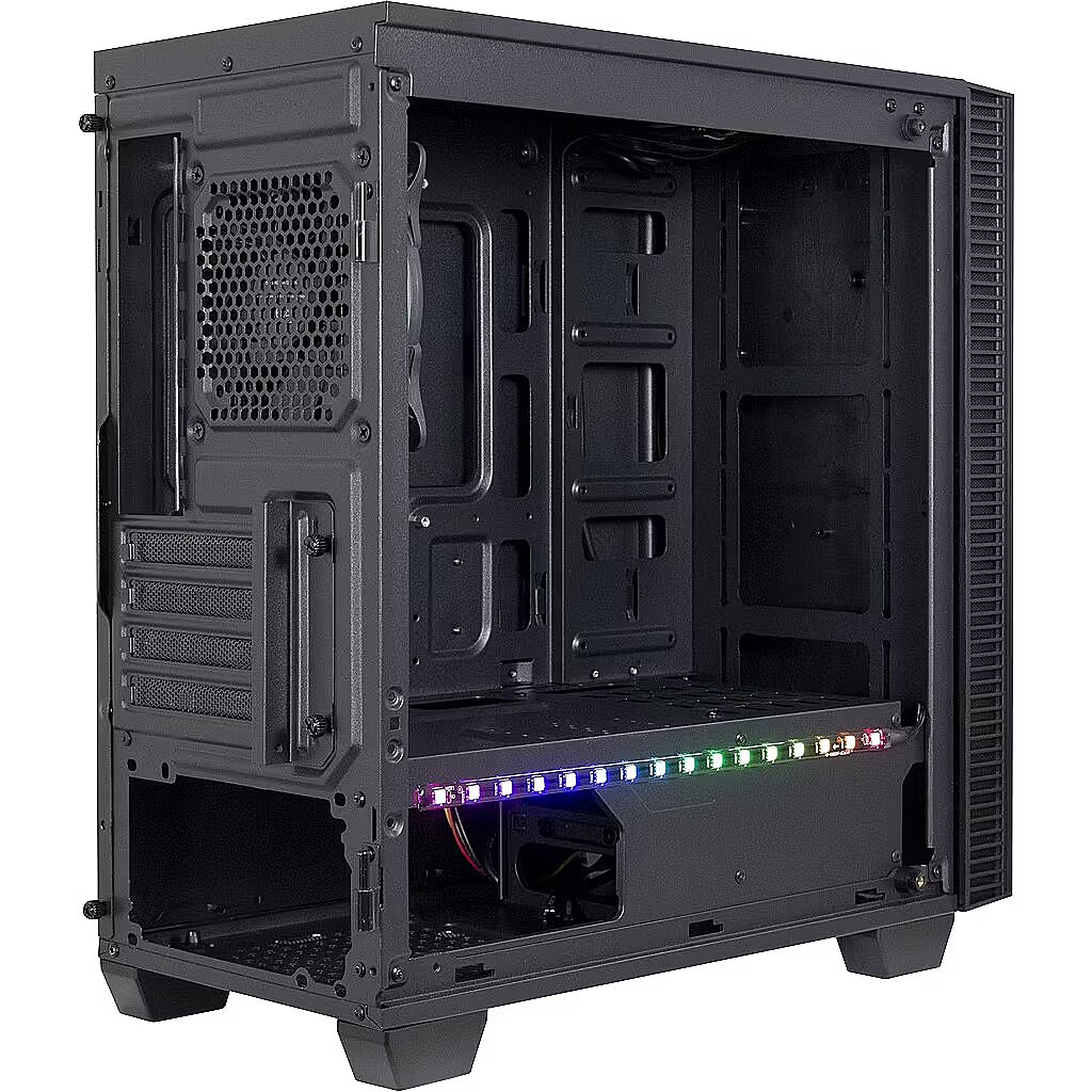 Inter-Tech X-608 INFINITY MICRO, RGB, Tempered Glass, Black (88881315)