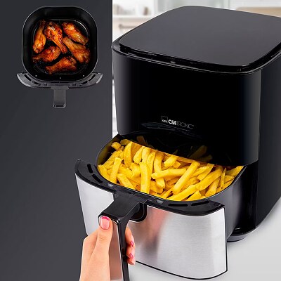 Clatronic hot air fryer FR 3782 H (black/stainless steel, 1,450 watts ...